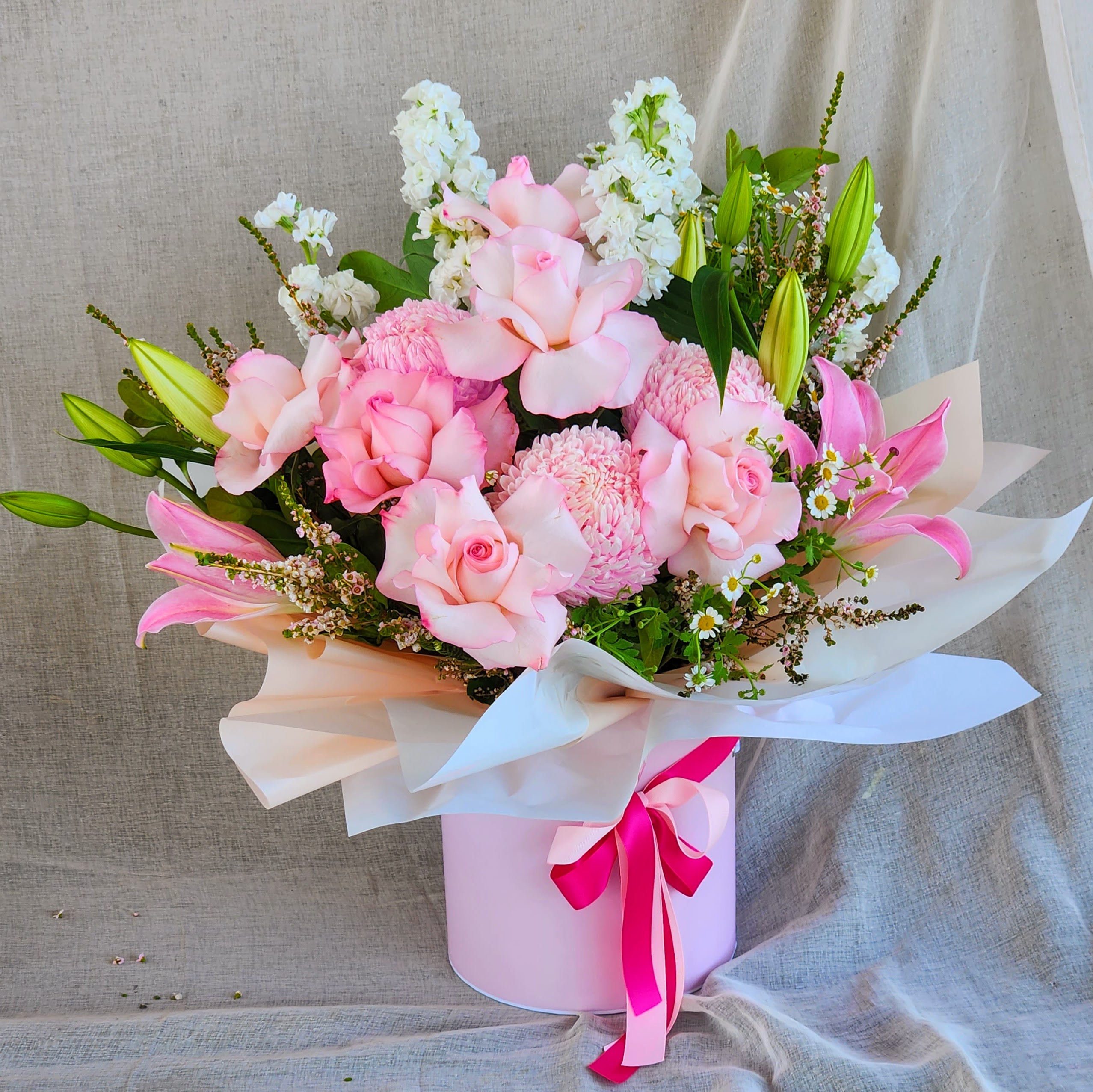 Perfect Pascals In A Hatbox| Flowers With Passion Sydney
